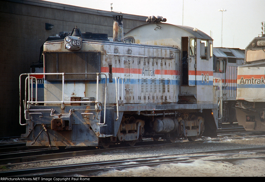 AMTK 749, EMD SW8, ex LV 267, ex CR 8681 at the Lumber Street facility